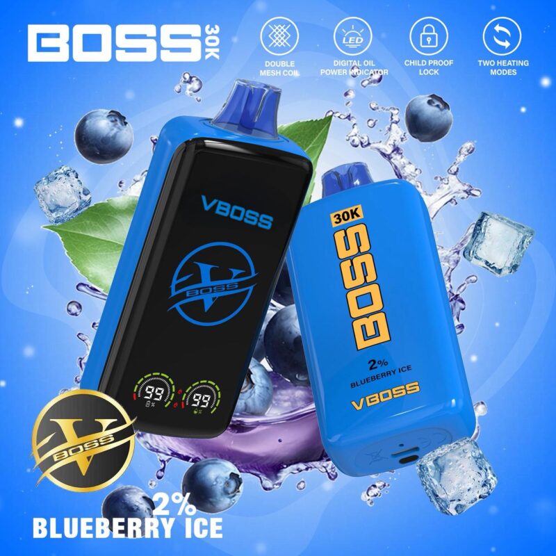 Buy BOSS 30K Blueberry ice by VBOSS in Dubai and UAE • Disposable Vape UAE